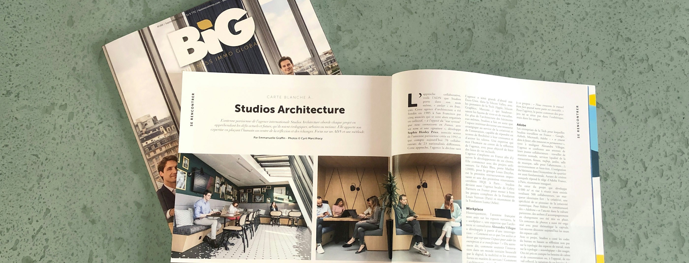 STUDIOS in BIG magazine | STUDIOS Architecture