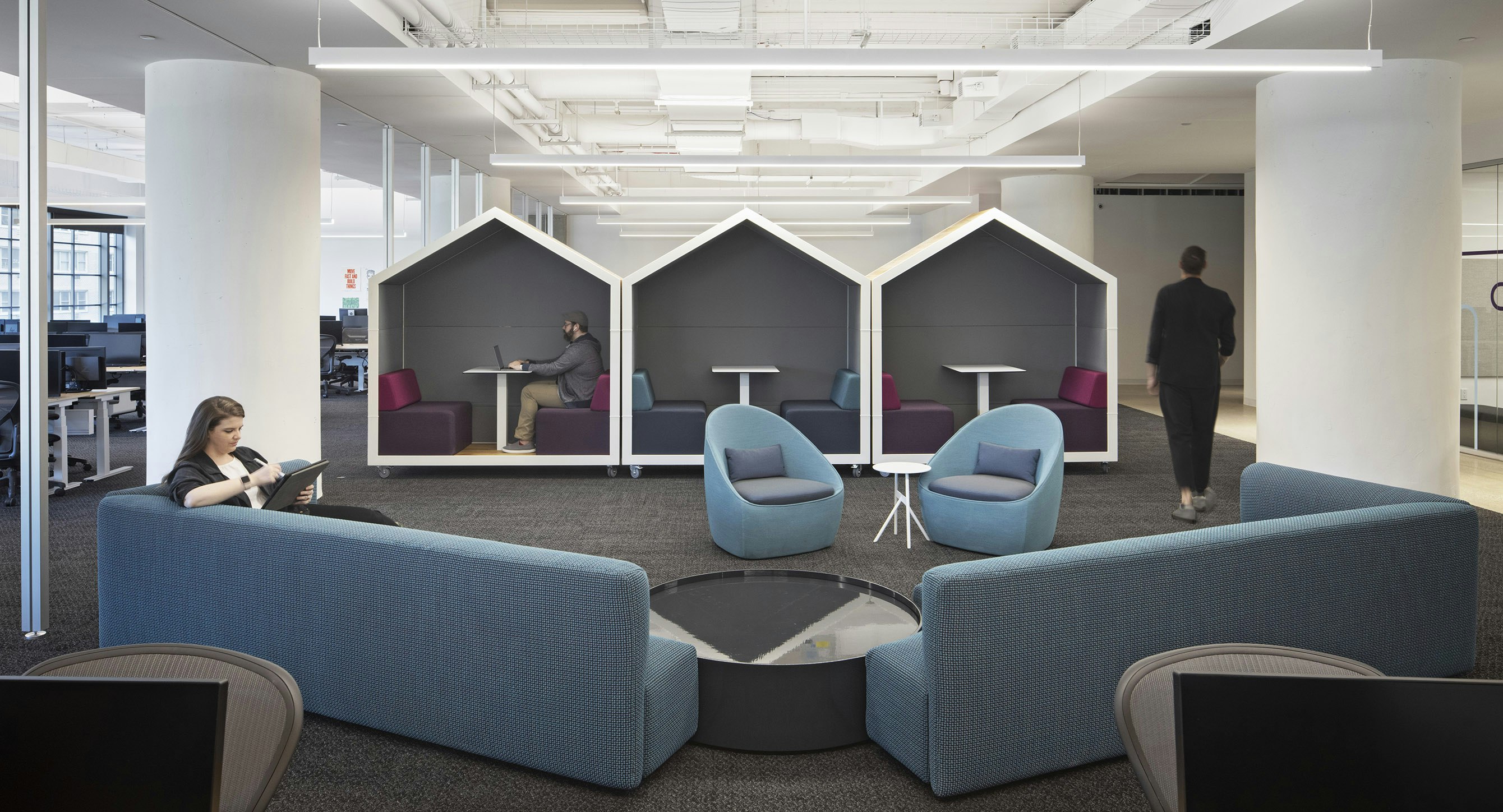 Lyft East Coast Headquarters Tech Office Interiors - New York, NY